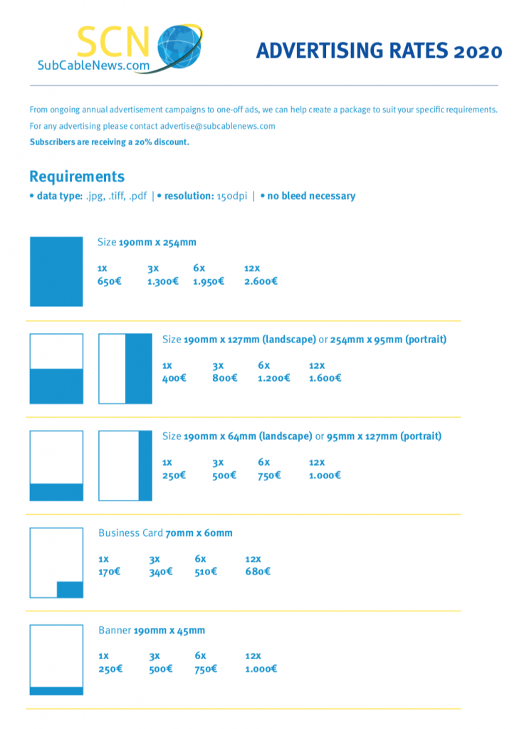 Advertising Rates 2020 - subcablenews.com